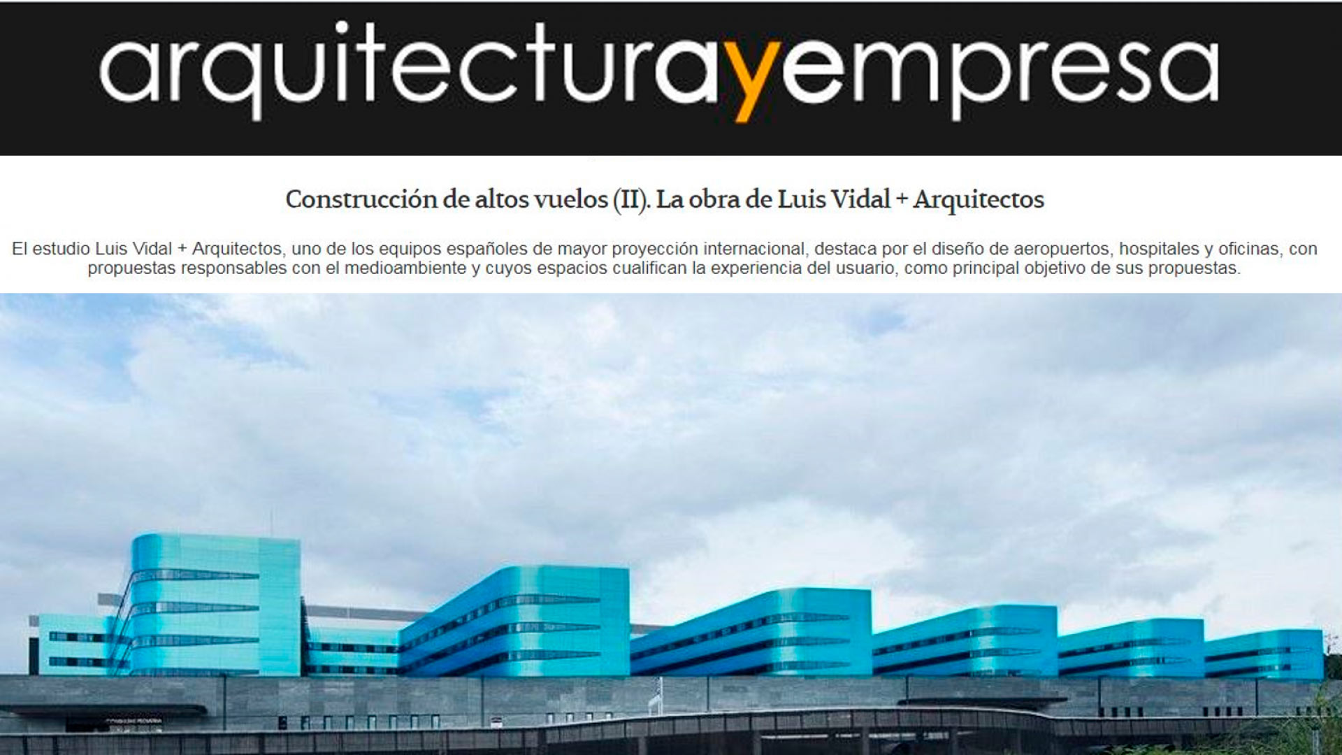 Noticias Sobre Arquitectura | Luis Vidal + Arquitectos Noticias Sobre Arquitectura | Luis Vidal + Arquitectos