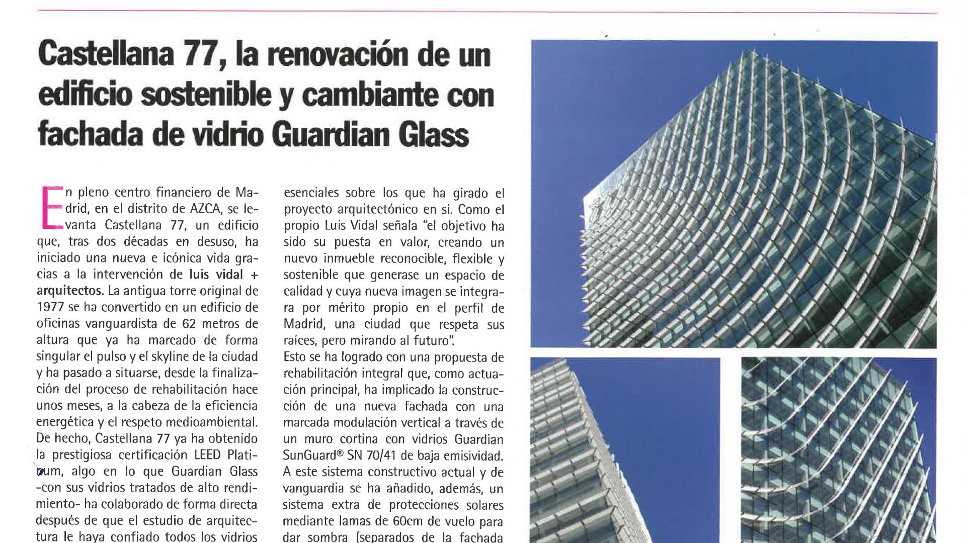 Noticias Sobre Arquitectura | Luis Vidal + Arquitectos